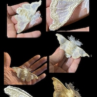 Moks413(p) Silk Moth Patch (one Moth) - Silkworm Embroidery Patch ...