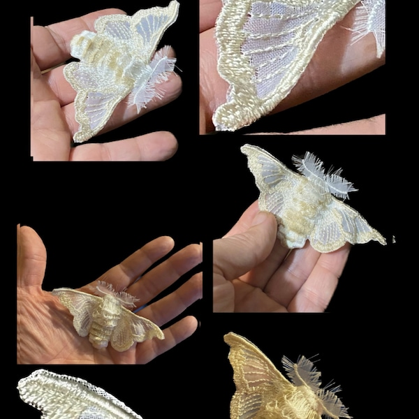 Moks413(p) Silk Moth Patch (one Moth) - Silkworm Embroidery Patch ...