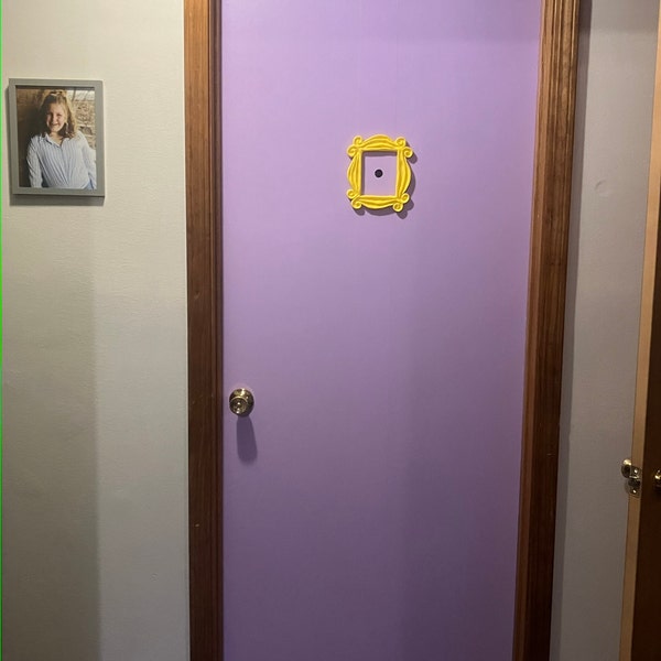 Friends Decor Peephole Frame Gift 6.5"x7.5" Monica Yellow Door TV Show ...