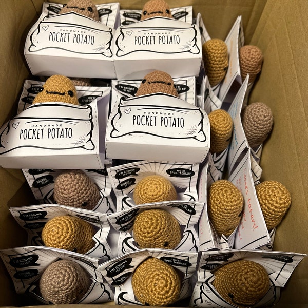 PRINTABLE Pocket Potato Tags + Labels + Crochet Pattern INCLUDED - PDF ...