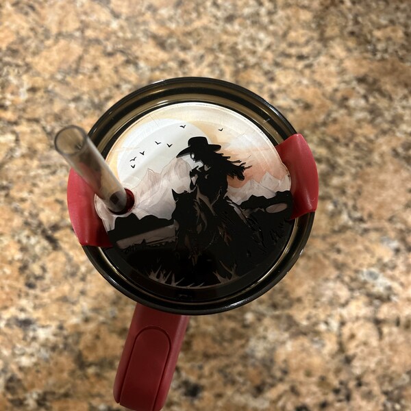 Western Barrel Racing Stanley Cup Topper, Name Lid Tumbler Topper, 40oz ...