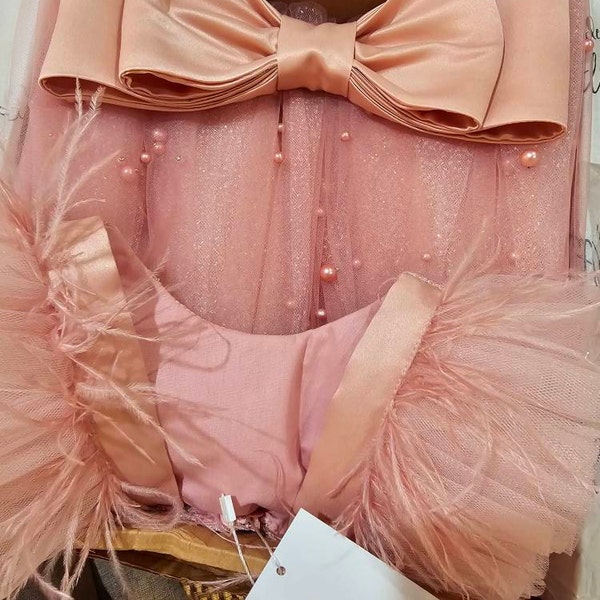 Powder Pink Birthday Tutu Dress,baby Prom Dress Ball Gown Toddler ...