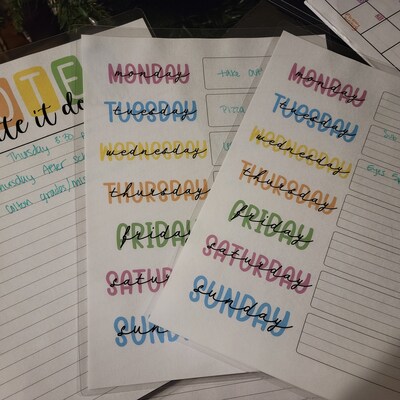 Rainbow Notes, Printable To-do List, Small Business Planner, Instant ...