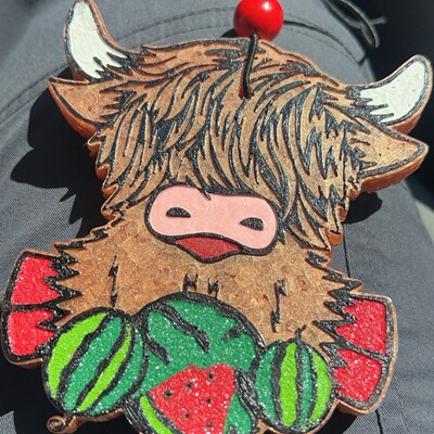 Cow Print Bull Skull Freshie - Etsy