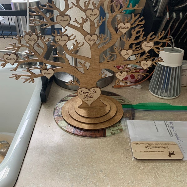 Personalized Free Standing Family Tree, Mother's Day, Wedding ...