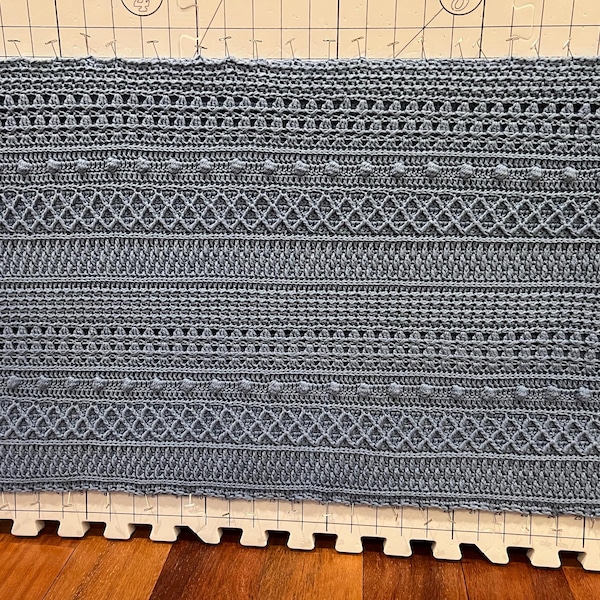 Easy Crochet Modern Blanket Pattern, Video Tutorial + Chart, Crochet ...