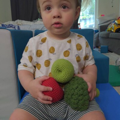 Crochet Broccoli for Play Kids Kitchen, Play Vegetables, Educational ...