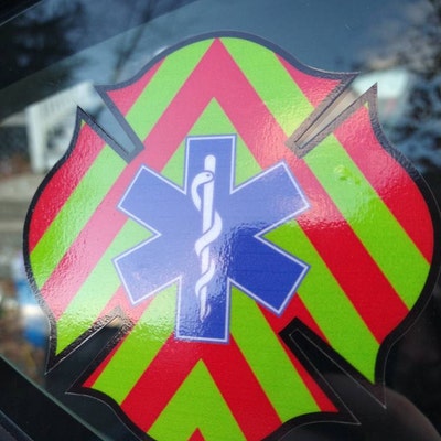 PINK Fire Department Firefighter EMT EMS Paramedic Decal Breast Cancer ...