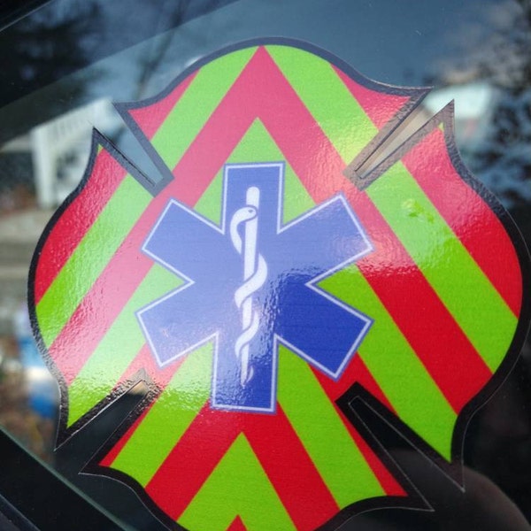 PINK Fire Department Firefighter EMT EMS Paramedic Decal Breast Cancer ...