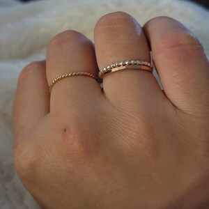 Silver Gold and Rose Gold Stackable Rings // Set of 3 Simple - Etsy