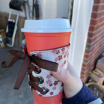 Coffee Corset Pink Blossoms - Etsy
