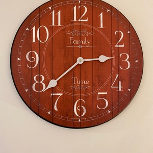 Harbor Red Wall Clock, Large Wall Clock, Choose From 8 Sizes. Extra ...