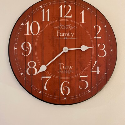 Harbor Red Wall Clock, Large Wall Clock, Choose From 8 Sizes. Extra ...