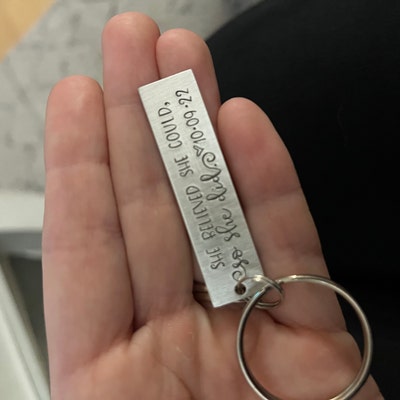 Personalized Sobriety Keychains. Custom Hand Stamped Sober Anniversary ...