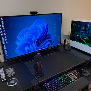 Navy Blue Leather Desk Mat Protective Leather Pad | Etsy