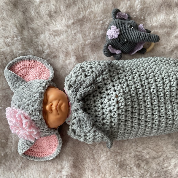Elephant Ear Beanie Crochet Pattern PDF; Newborn - Etsy