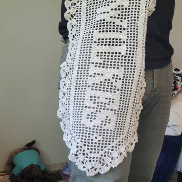 Custom Filet Crochet Name Doily - Etsy
