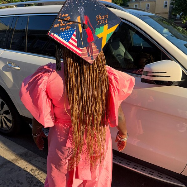 Personalized Africa America Graduation Cap Topper, Custom Country Flag ...