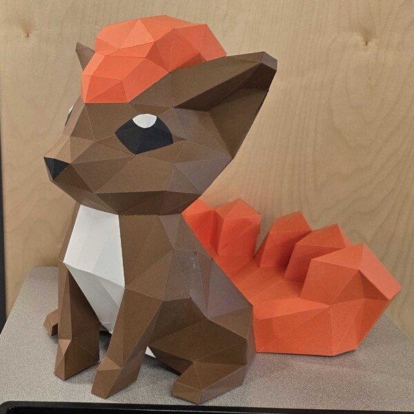 Red Bull Papercraft Template, Abstract Low Poly 3D Origami, Home Decor ...