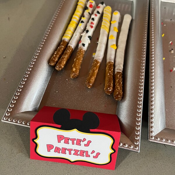 Mickey Mouse Birthday Place Cards Food Labels Party Decoration Minnie ...