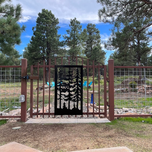 Decorative Rustic Metal Panel, Metal Panel Insert, Wildlife Scenery ...