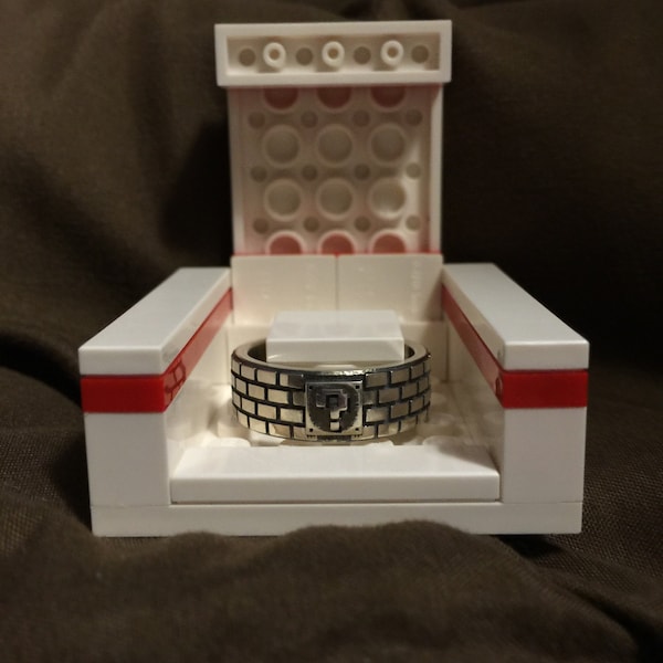 Super Mario Bros Brick Ring - Sterling Silver - Geeky Wedding Band ...