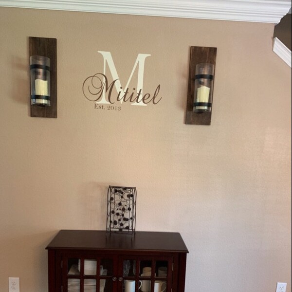 Custom Family Name Wall Decal - Personalized Name Wall Sticker - Custom ...