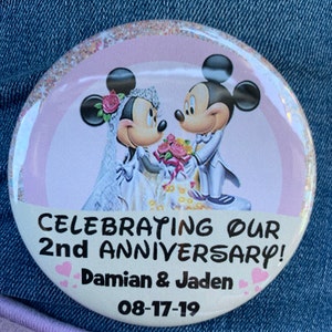 Disney Engagement Buttons-Disney Engagement Pins-Disney Just | Etsy
