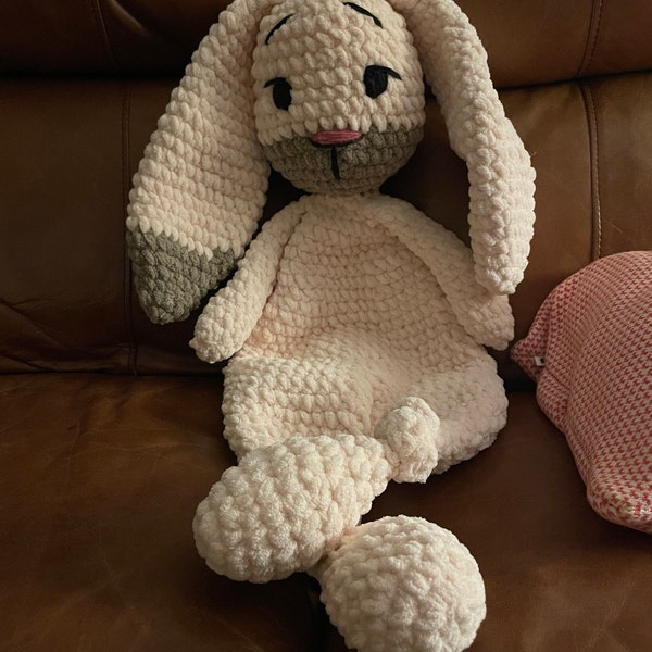 BUNNY Snuggler Plush Lovey Rabbit Security Blanket Toy Amigurumi ...