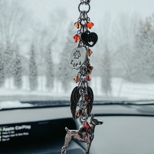 Doberman Memorial Keychain, Pet Memorial Key Chain, Doberman Key Chain ...