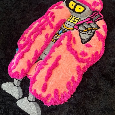 Ancient Statue Tufted Rug, Smiling Face Handmade Rug, Ancient Statue ...