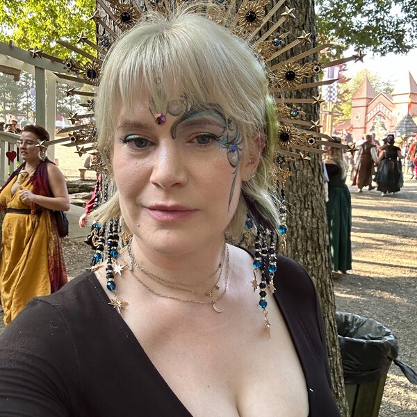 Aries Crown Zodiac Signs Celestial Headband Festival Fashion Gold Horns ...