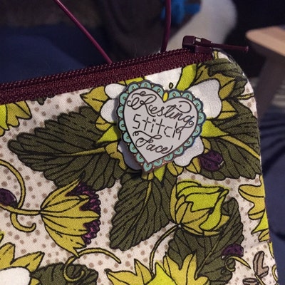 Resting Stitch Face Enamel Pin // Stitching Cross Stitching - Etsy