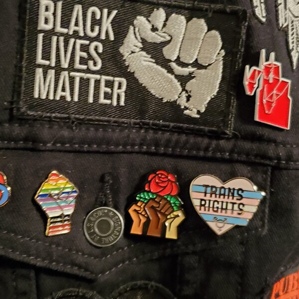 Trans Rights Enamel Pin Equal Rights Badge Trans Flag - Etsy