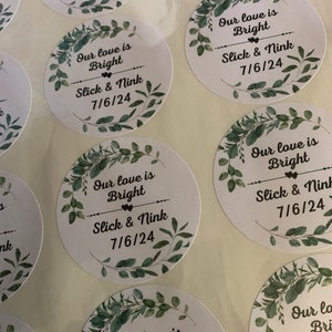 Custom Stickers Custom Labels Circle Logo Labels Wedding Stickers ...