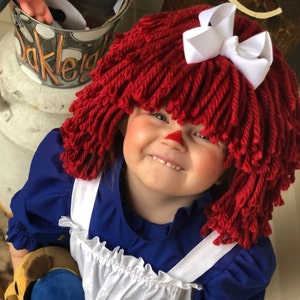 Raggedy Ann Wig Halloween Costume Hat Raggedy Ann Costume Red - Etsy ...