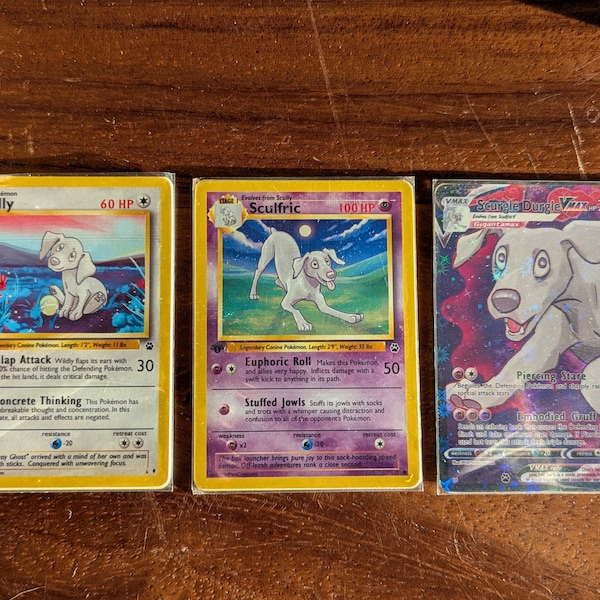 Evolution Set - 2 or 3 Pet Pokemon Cards - Etsy