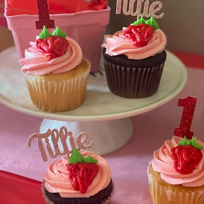 Number 1 Birthday Cupcake Toppers, Number One Toppers, 1st Birthday ...