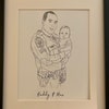 Custom Hand-drawn Daddy Line Portrait, Personalised Portrait Drawing ...