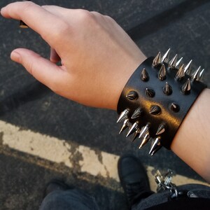 4in Black Spiked Bracer Gauntlet With 72 Spikes | Etsy