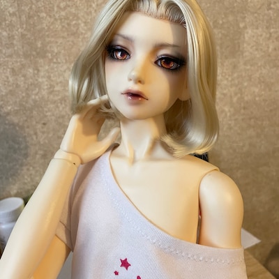 BJD HID ID75 SD17 Preorder Faux Leather Jacket/ PU Slim Pants/ Tank Top ...