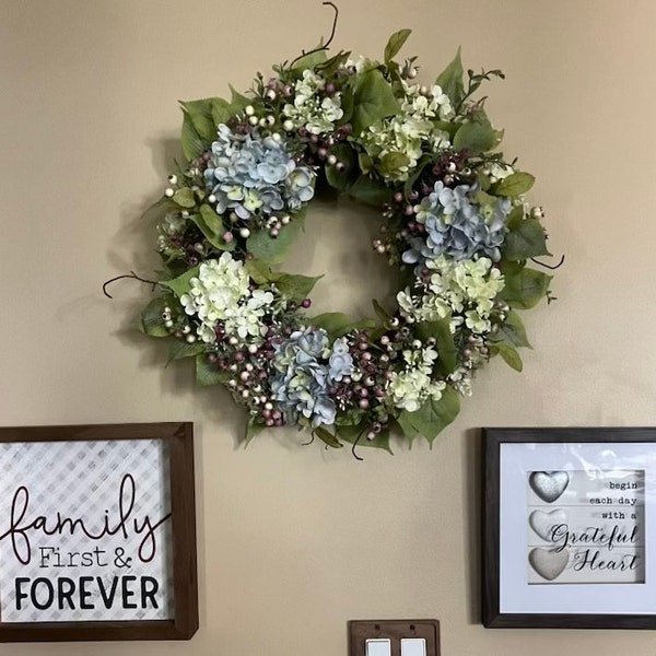 Neutral Boho Fall Foliage and Velvet Pumpkin Wreath for Front Door ...