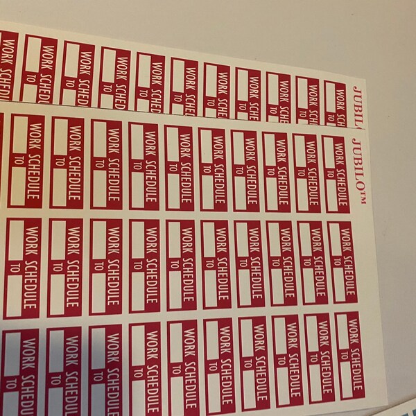 Planner Stickers Work Schedule Stickers - Etsy