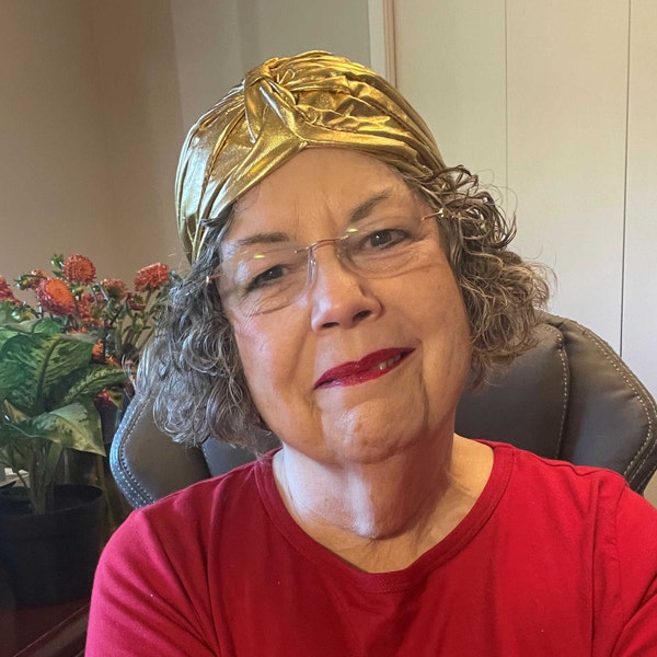 Stunning Gray Turban With Big Silk Flower, Glamorous Headpiece, Fashion ...