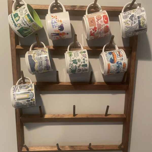 Mason Jar Storage and Display Rack, Wood Wall Rack, Glass Storage, Wood ...