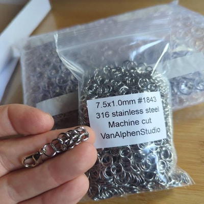 6.3x1.2mm, Stainless Steel Jump Rings, Machine Cut, Chainmaille Rings ...