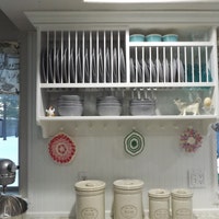 Shaker Peg Kitchen Window Plate Rack Shelf Wood Dish Cabinet for Plates ...