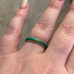 Unicorn Poop Ring With Opal Inlay 6mm Width Diamond Dust Ring ...