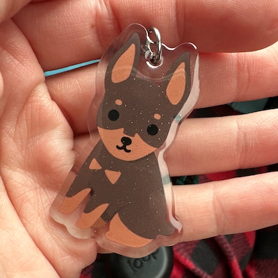 Yellow Duck Acrylic Bird Breed Keychain Cartoon Kawaii Exotic Pet Art ...