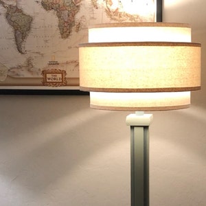 3-Tier 18 hardback lamp shade in off-white muslin fabric | Etsy